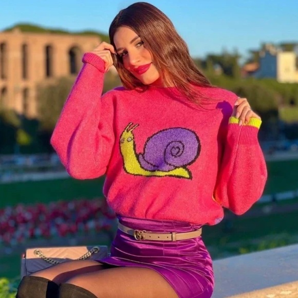 Zara | Sweaters | Zara Snail Jacquard Knit Sweater | Poshmark